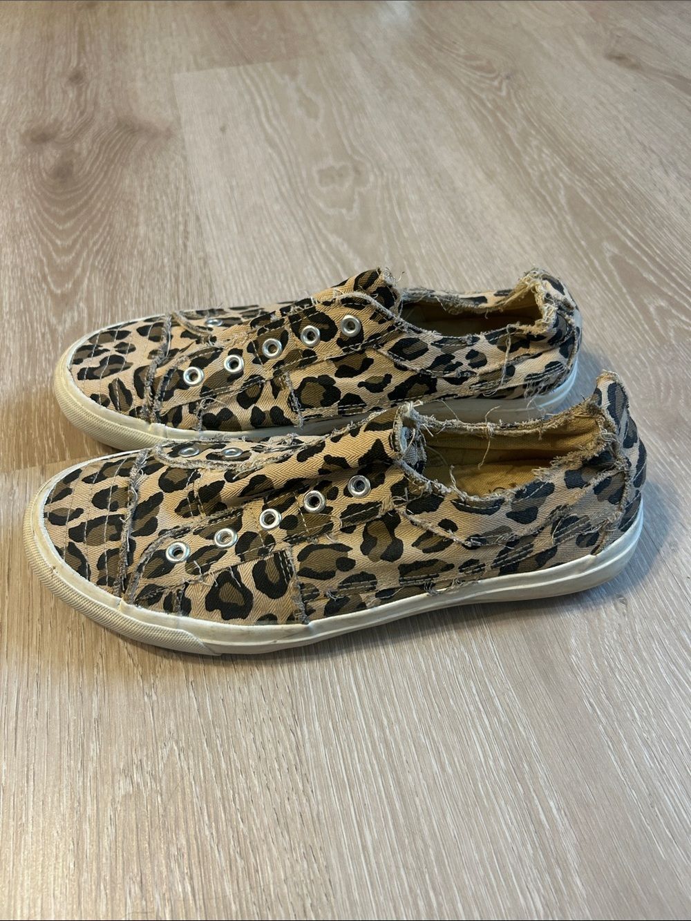 Corkys | Shoes | Corkys Leopard Print Womens Slipon Canvas Sneakers Sz ...
